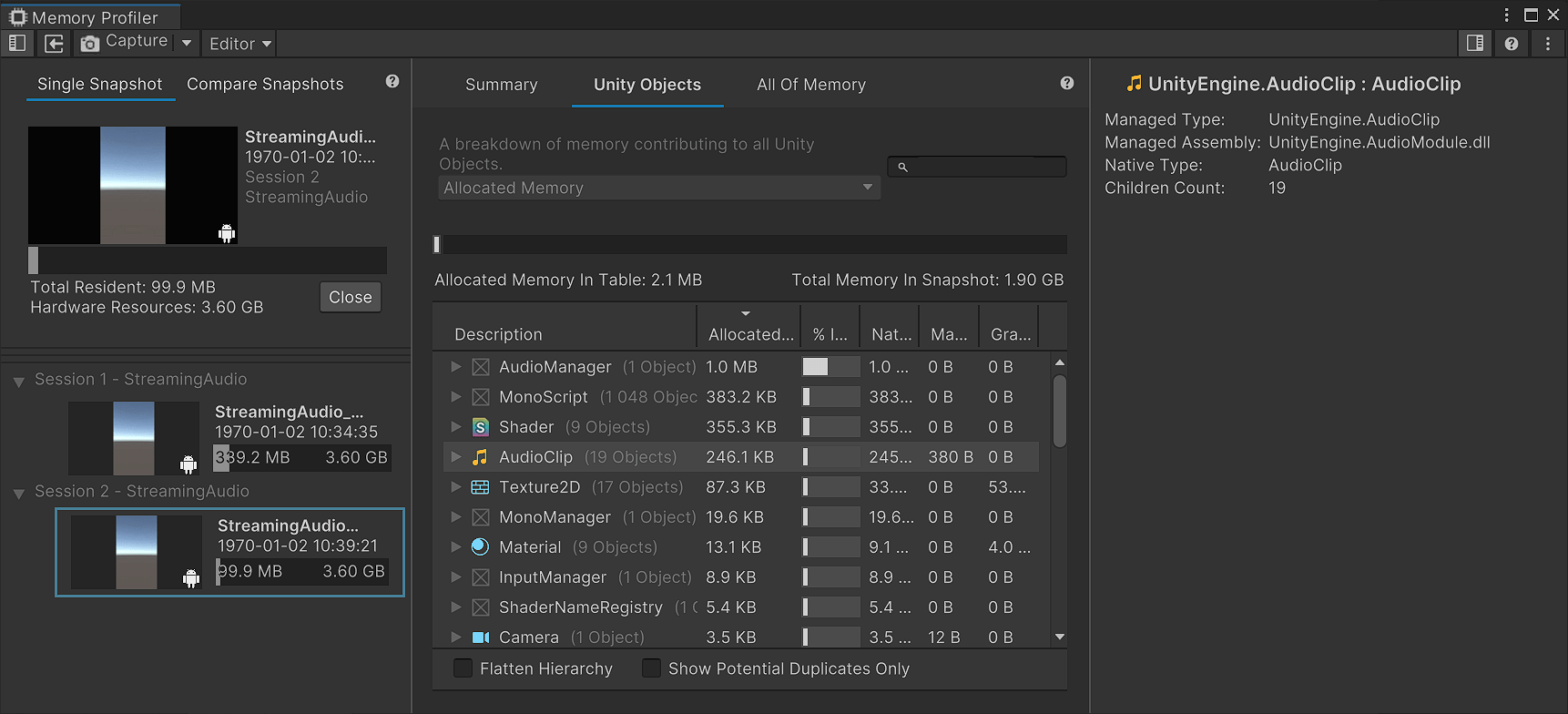 Audio Optimization in Unity: How Poor Music Settings Can Cause High RAM ...