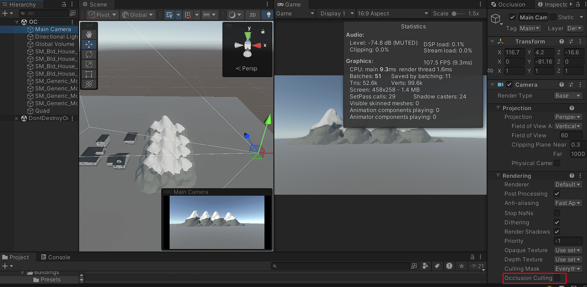 Optimizing Performance In Unity With Occlusion Culling Unity3d Performance Blog