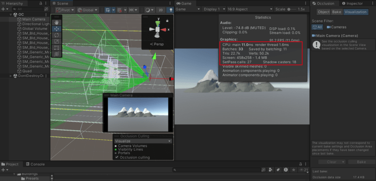 Optimizing Performance In Unity With Occlusion Culling Unity3d Performance Blog